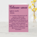 Congratulations on Becoming a "Glam-ma" Grandma Card | Zazzle