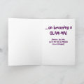 Congratulations on Becoming a "Glam-ma!" Grandma Card | Zazzle