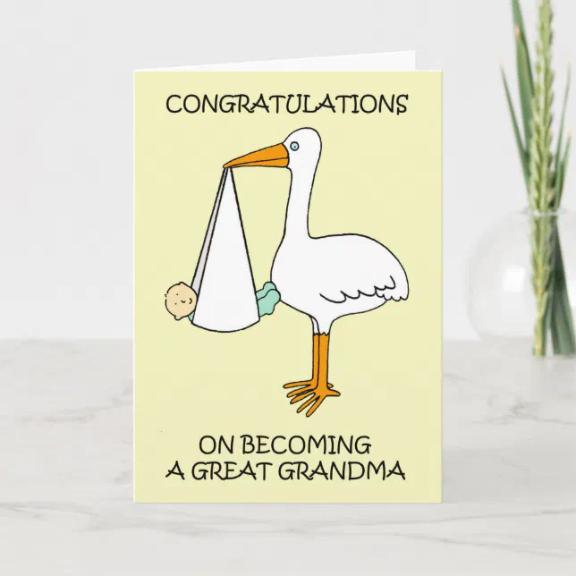 Congratulations on Becoming a Great Grandma Card | Zazzle