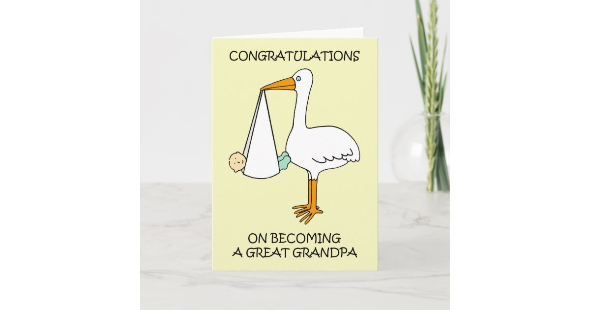 Congratulations on Becoming a Great Grandpa Card | Zazzle