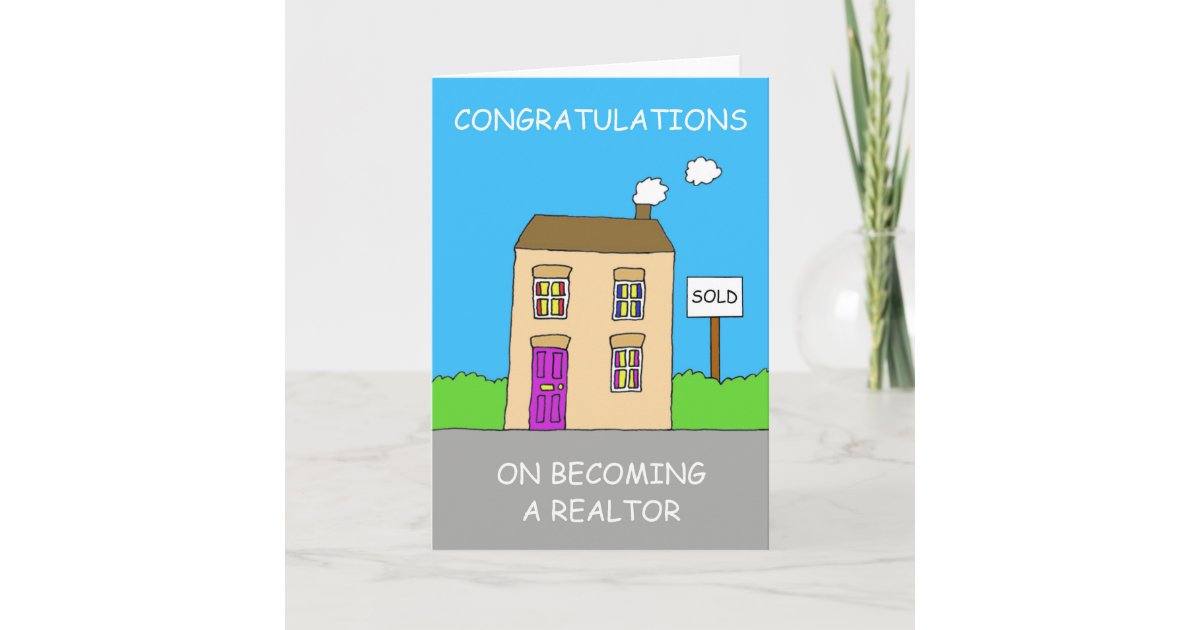 Congratulations on Becoming a Realtor Card | Zazzle.com
