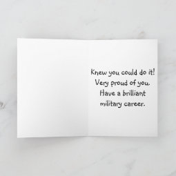 Congratulations on Becoming a Soldier Card | Zazzle