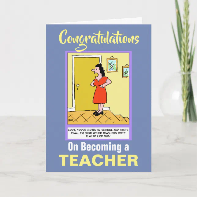 Congratulations on Becoming a Teacher. New Teacher Card | Zazzle