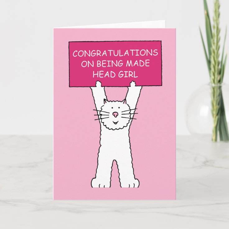 Congratulations on Being Made Head Girl Card | Zazzle