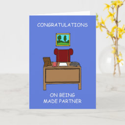 Congratulations on Being Made Partner Card | Zazzle