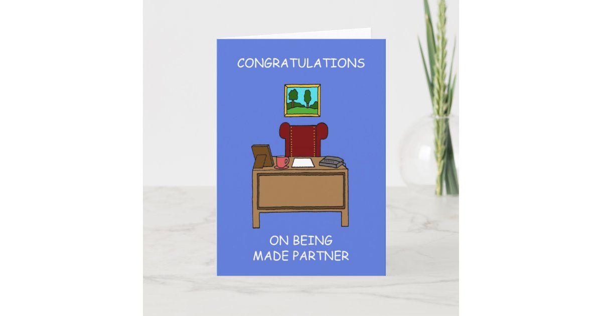 Congratulations on Being Made Partner Card | Zazzle