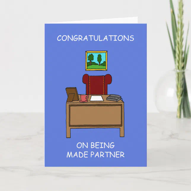 Congratulations on Being Made Partner Card | Zazzle