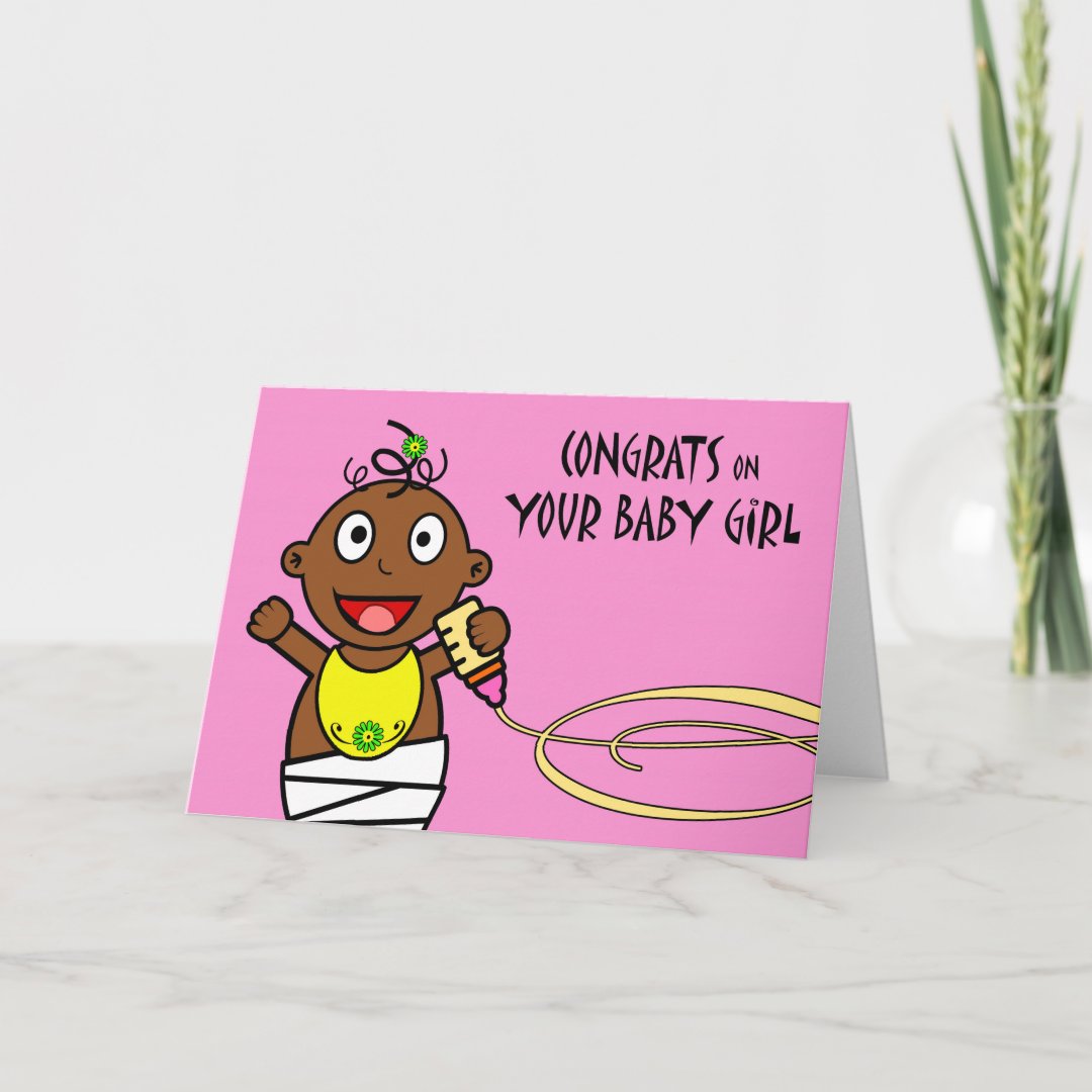 Congratulations on Birth of Daughter, Baby Girl Card | Zazzle