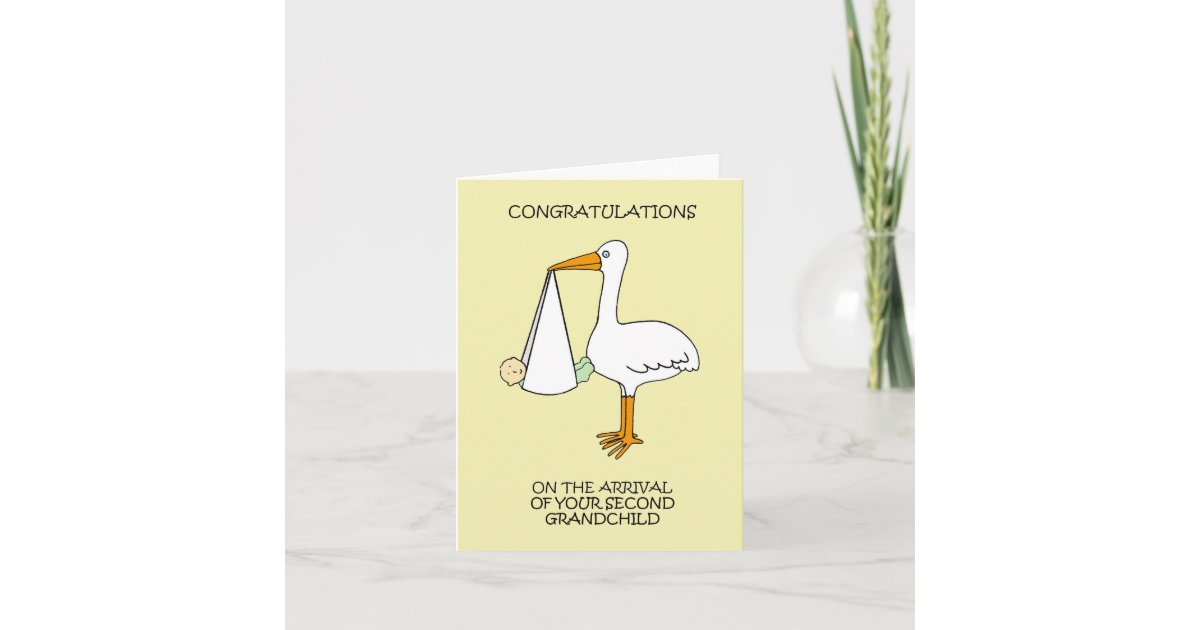 Congratulations on Birth of Second Grandchild Card | Zazzle