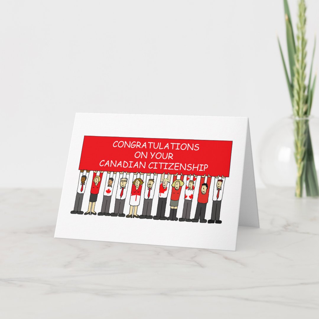Congratulations on Canadian Citizenship Card | Zazzle
