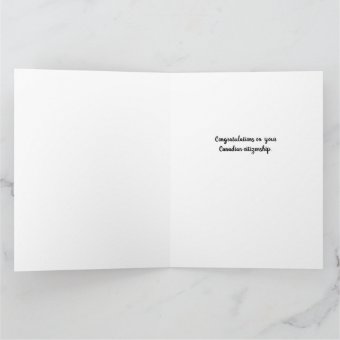 Congratulations on Canadian Citizenship, Large Card | Zazzle