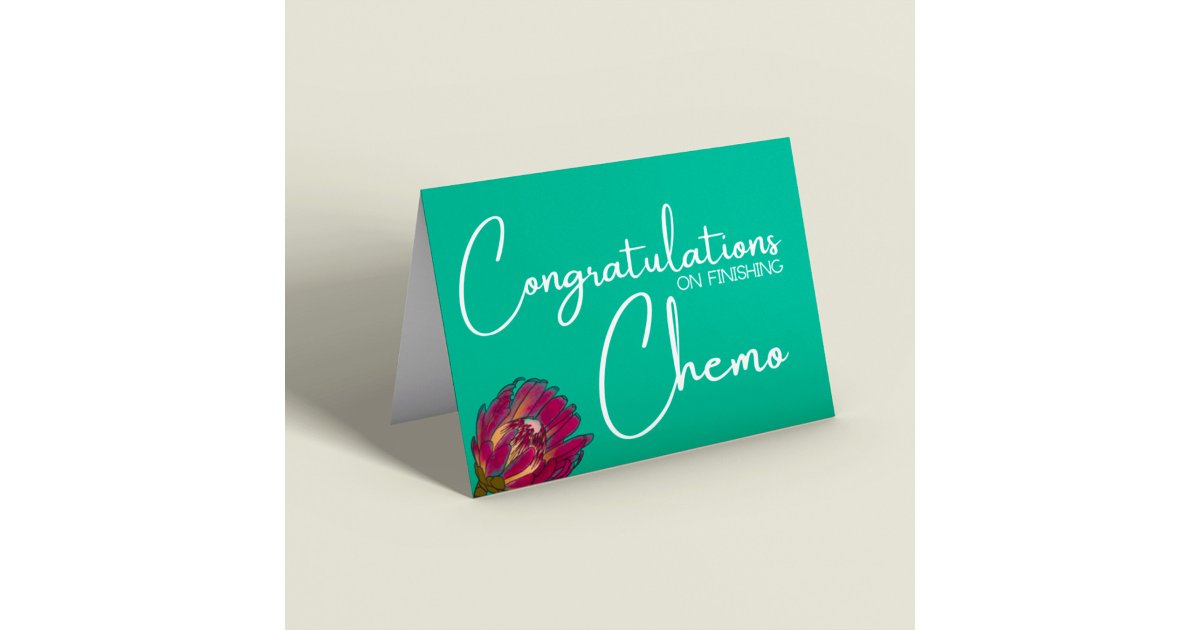 Congratulations on finishing Chemo Card | Zazzle