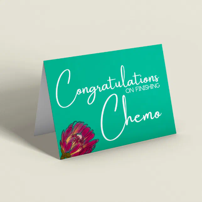 Congratulations on finishing Chemo Card | Zazzle