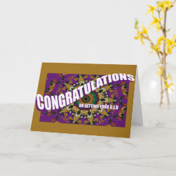 Congratulations On Getting GED Card | Zazzle