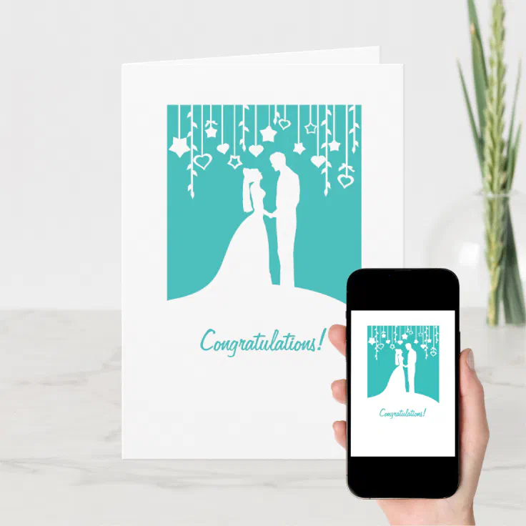 Congratulations on getting married wedding card | Zazzle