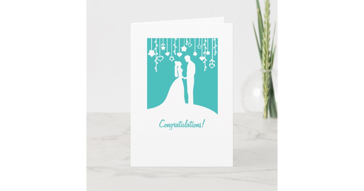 Congratulations on getting married wedding card | Zazzle