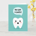 Congratulations on getting your first tooth card | Zazzle