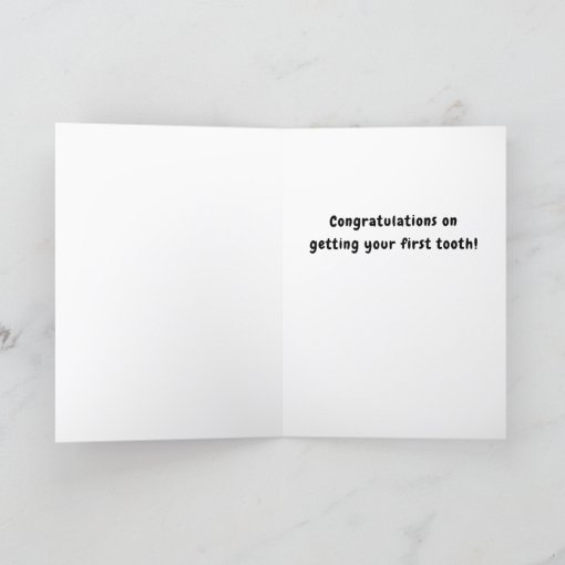 Congratulations on getting your first tooth card | Zazzle