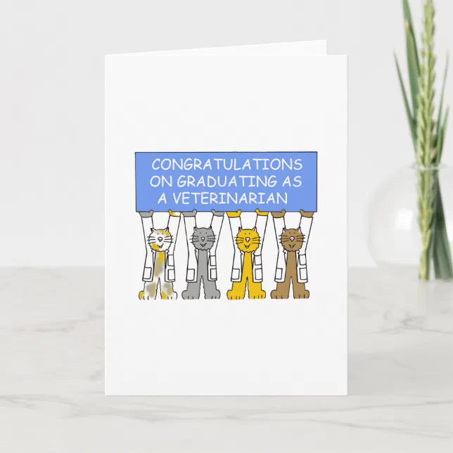Congratulations on Graduating as a Veterinarian Card | Zazzle