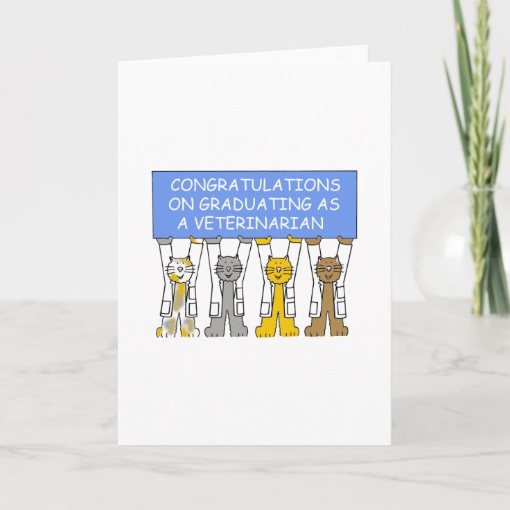 Congratulations on Graduating as a Veterinarian. Card | Zazzle