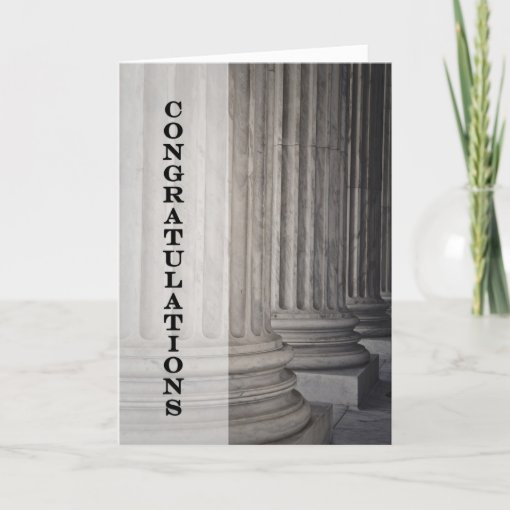 Congratulations on Graduating from Law School Card | Zazzle