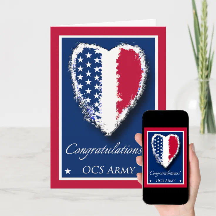 Congratulations on Graduation from OCS Army Card | Zazzle