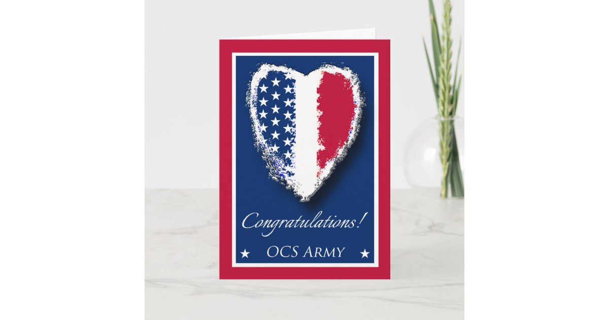Congratulations on Graduation from OCS Army Card | Zazzle