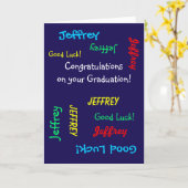 Congratulations on Graduation, Greeting Card Blue | Zazzle