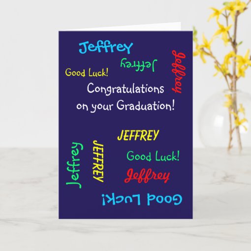 Congratulations on Graduation, Greeting Card Blue | Zazzle