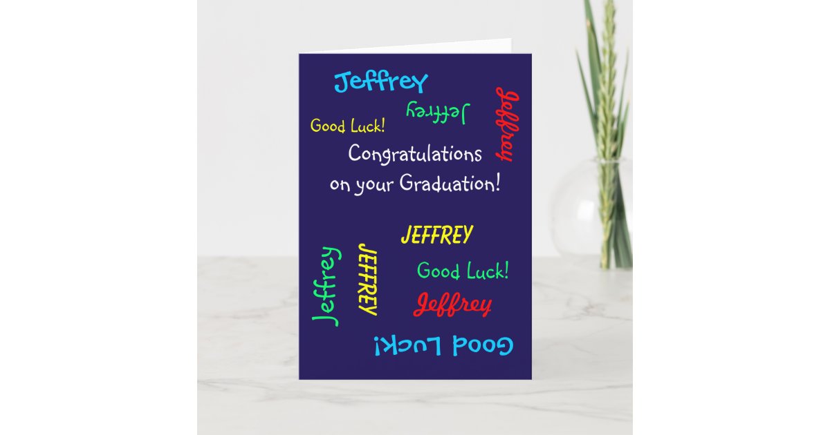 Congratulations on Graduation, Greeting Card Blue | Zazzle