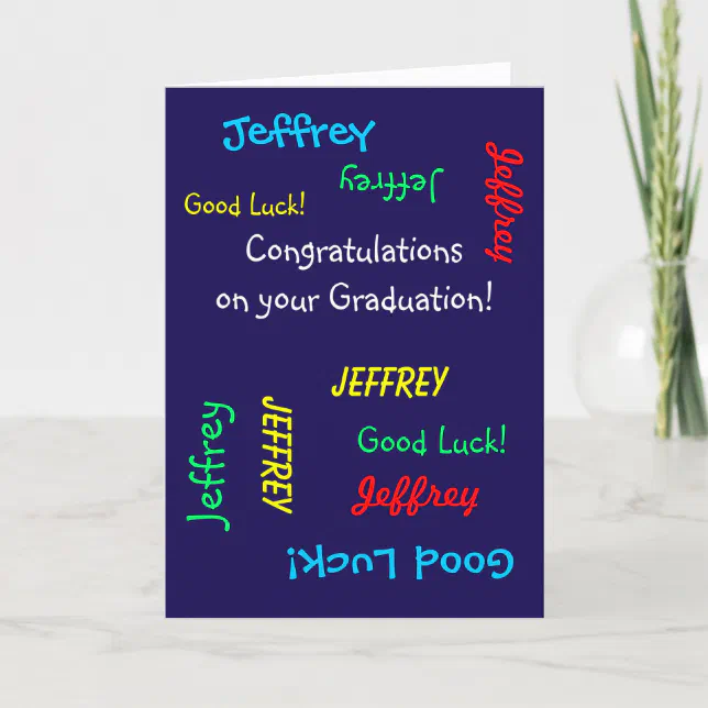 Congratulations on Graduation, Greeting Card Blue | Zazzle