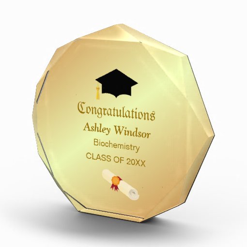 Congratulations on Graduation on Acrylic Award | Zazzle