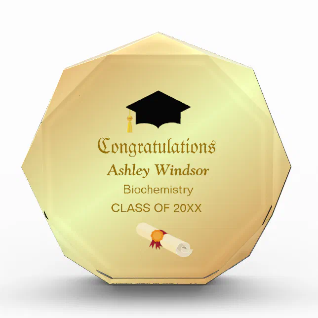 Congratulations on Graduation on Acrylic Award | Zazzle