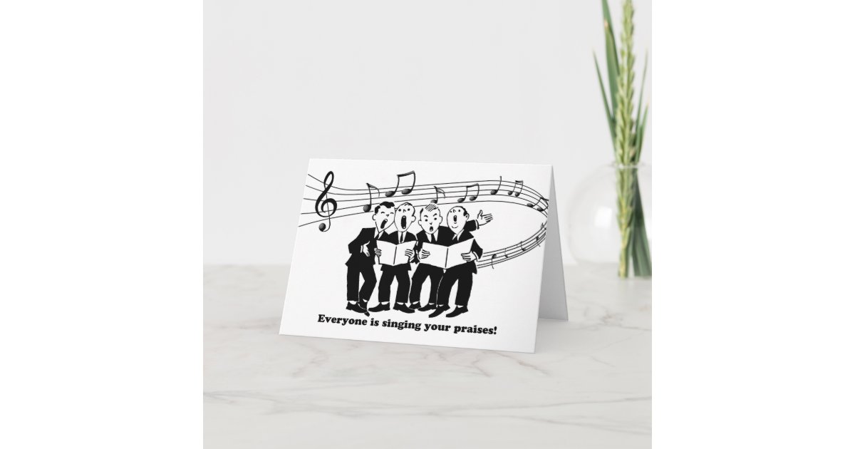 Congratulations on Graduation Singing Your Praises Card | Zazzle