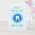 Congratulations on Losing First Tooth, Blue! Card | Zazzle