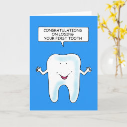 Congratulations on Losing Your First Tooth Card | Zazzle