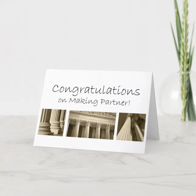 Congratulations on Making Becoming Partner in Law Card | Zazzle