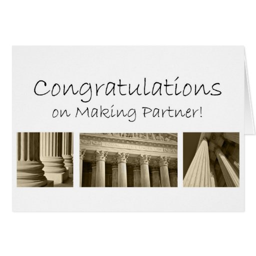 Congratulations on Making Becoming Partner in Law Card | Zazzle