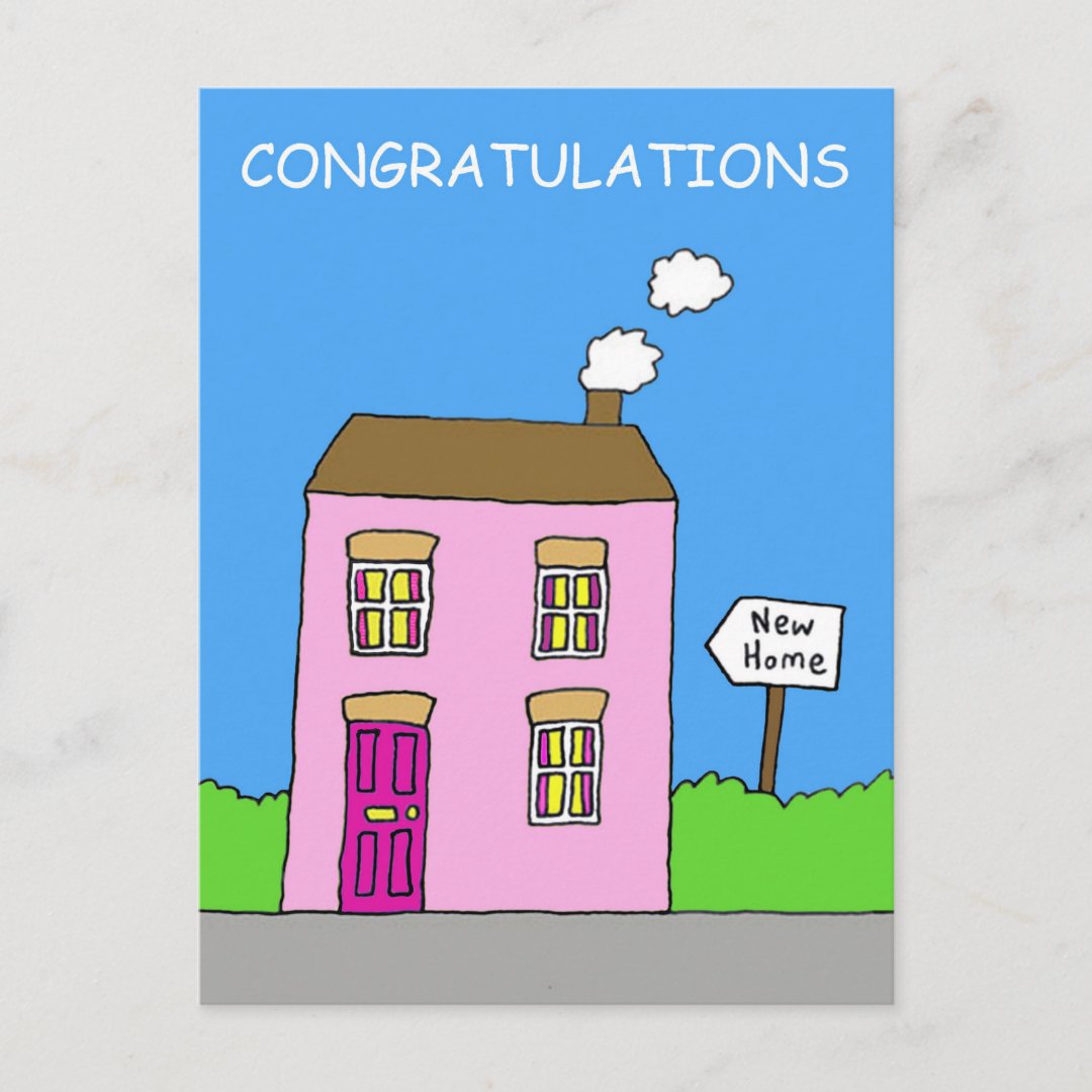 Congratulations on Moving in Together New Home Postcard | Zazzle