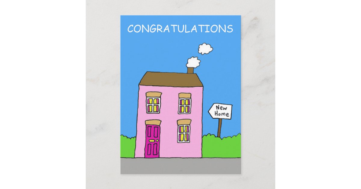 Congratulations on Moving in Together New Home Postcard | Zazzle