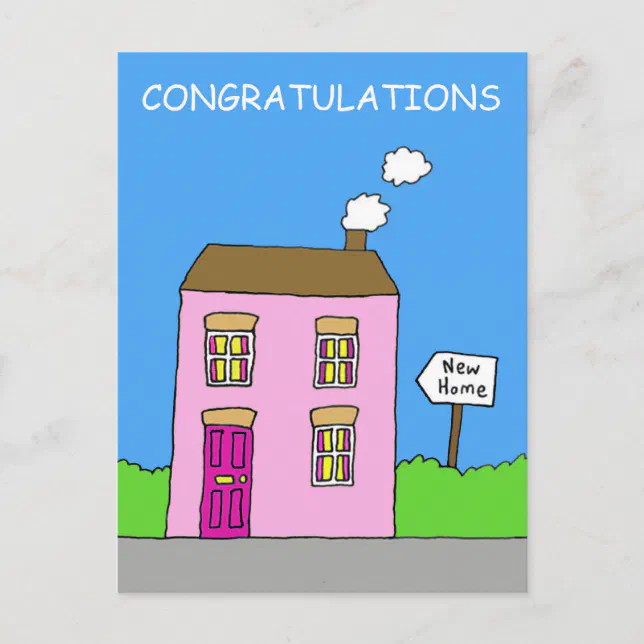 Congratulations on Moving in Together New Home Postcard | Zazzle