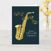 Congratulations on Musical Performance Saxophone Card | Zazzle