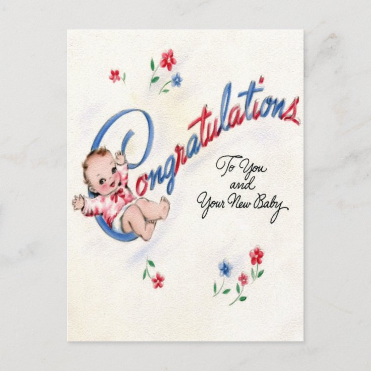 Congratulations On New Baby Postcard | Zazzle