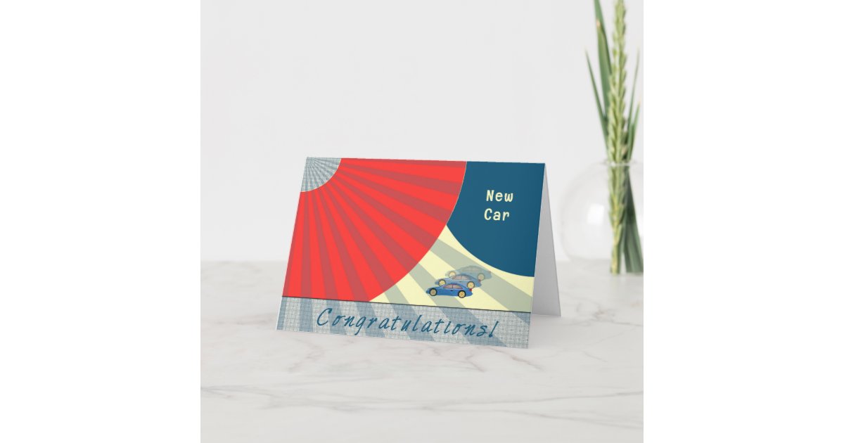 Congratulations on New Car, Contemporary Card | Zazzle