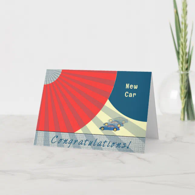 Congratulations on New Car, Contemporary Card | Zazzle