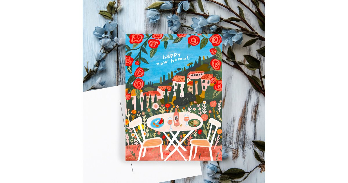 Congratulations on New Home Countryside Views Art Postcard | Zazzle