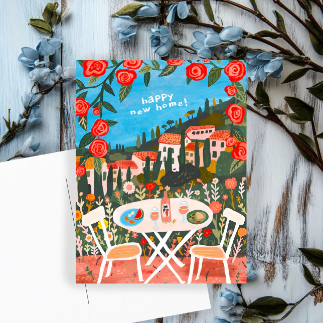 Congratulations on New Home Countryside Views Art Postcard | Zazzle