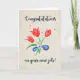 Congratulations on New Job Simple Red Flowers Card | Zazzle