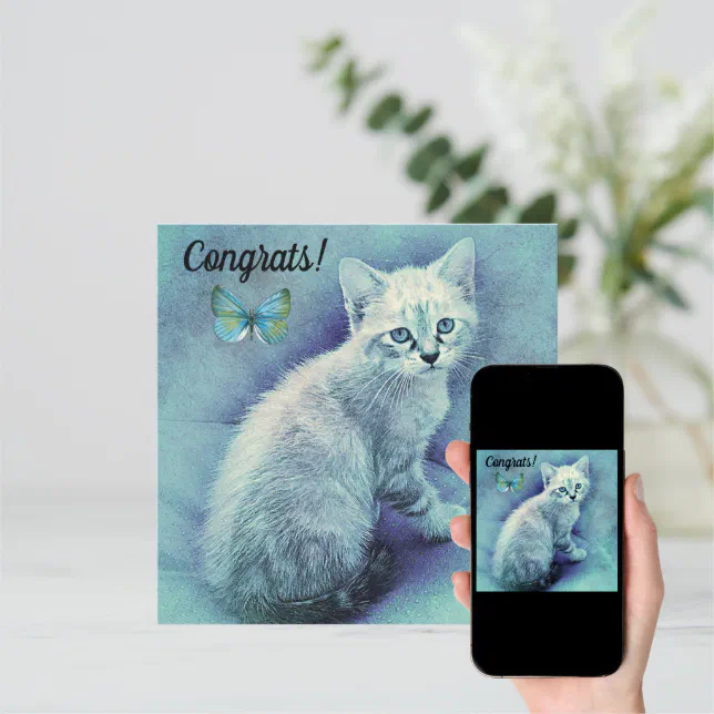 Congratulations on New Pet Cat Card | Zazzle