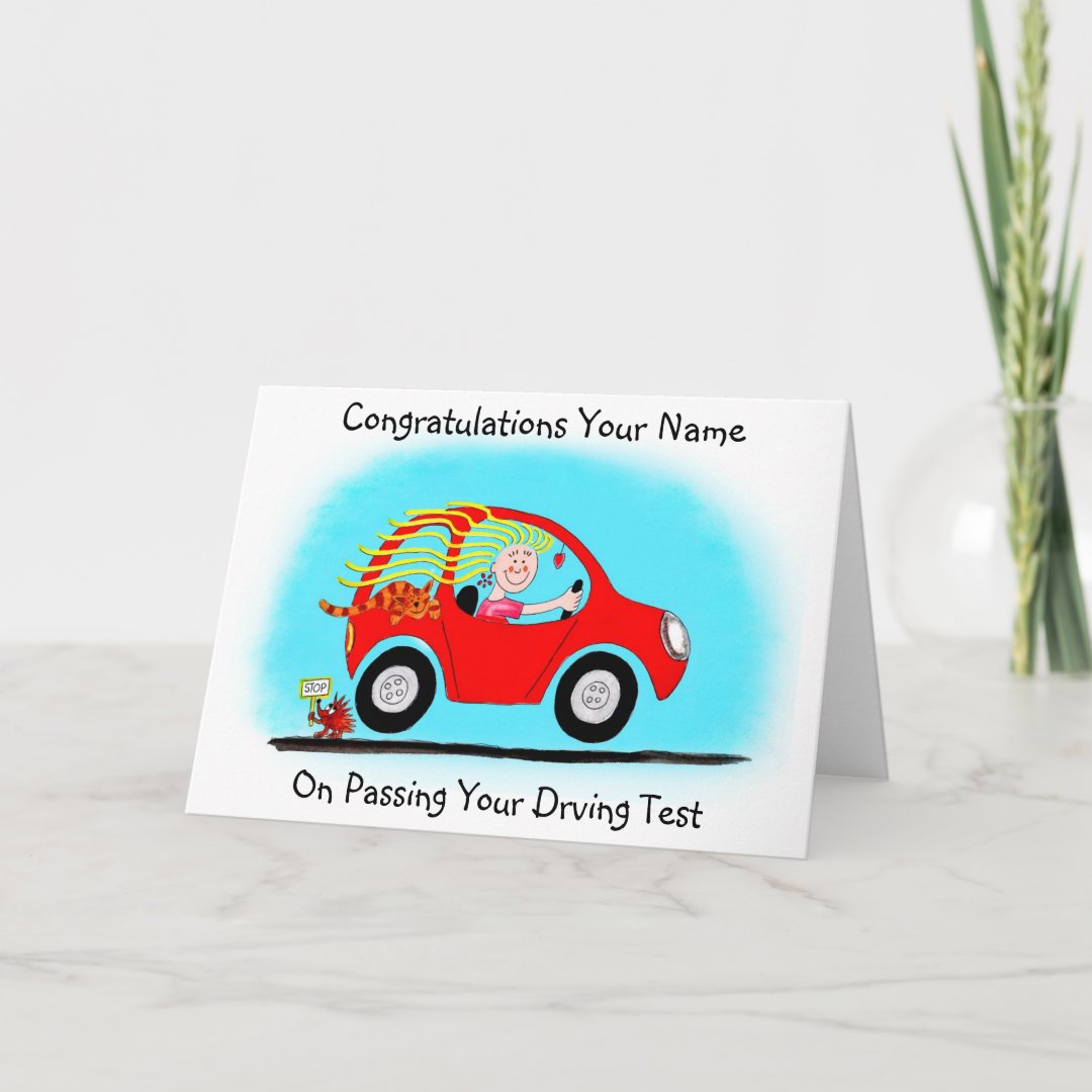 Congratulations on Passing Driving Test Card | Zazzle